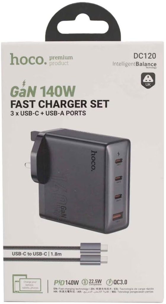 Hoco DC120 140W FAST CHARGER C TO C | Alifstores